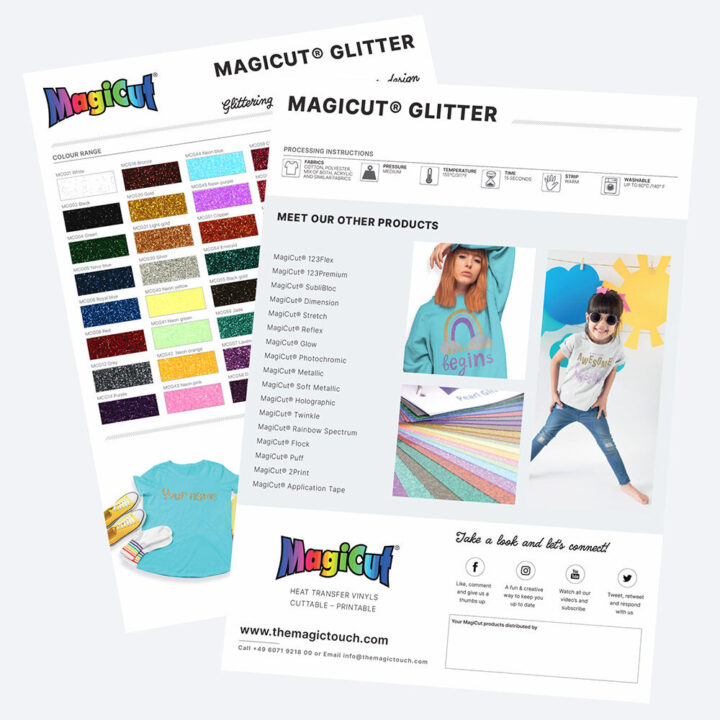 MagiCut Glitter Color Card - TheMagicTouch
